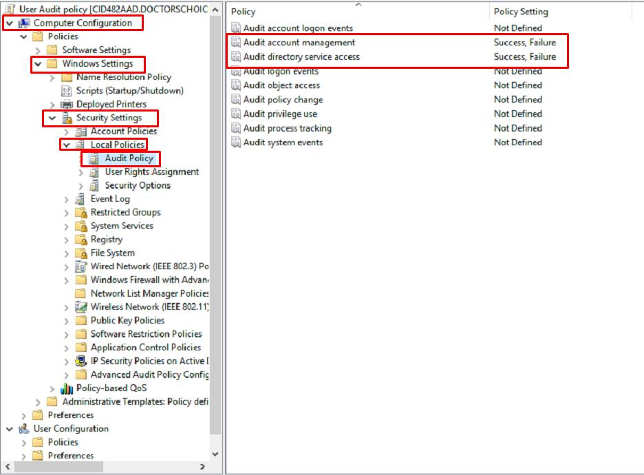 Server Audit For IT Admin Account